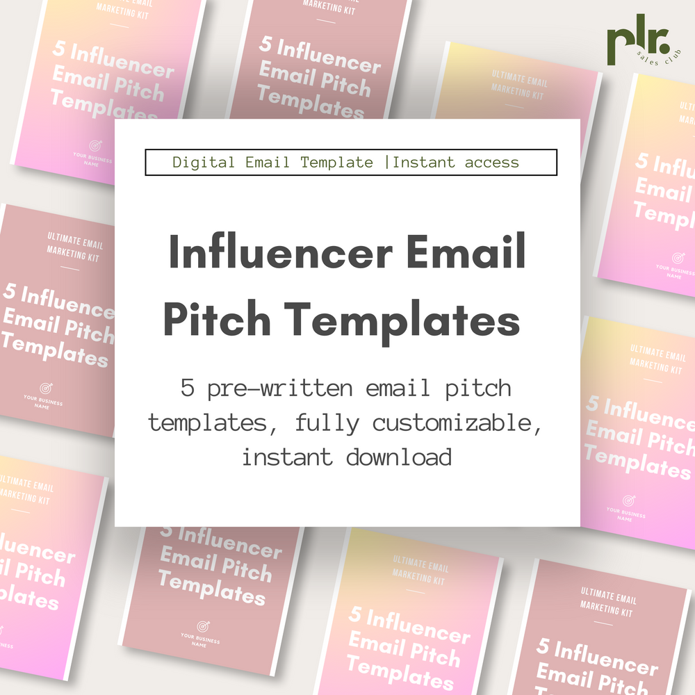 Pre-Written Influencer Email Pitch Templates – PLRsalesclub